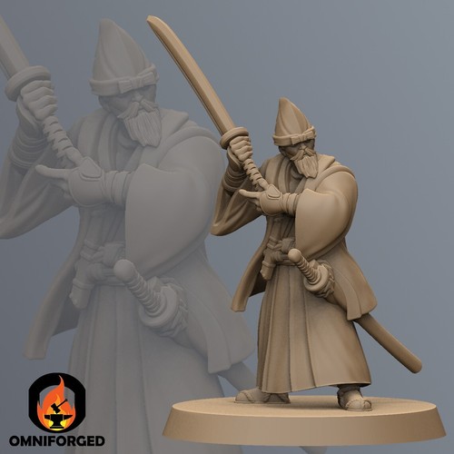 Samurai Miniature Ronin Warrior Kensai Dungeons and Dragons Mini DnD 5e ...