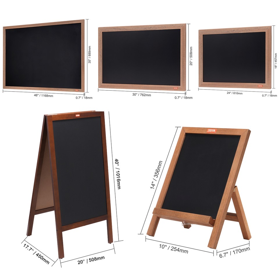 Magnetic Wood Framed Chalkboard Wall Hanging A-Frame Sidewalk Wedding ...