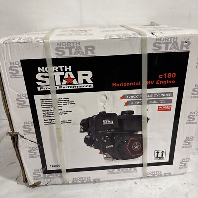 NorthStar c180 Horizontal OHV Engine with Recoil Start, 179cc, 3/4in. x ...