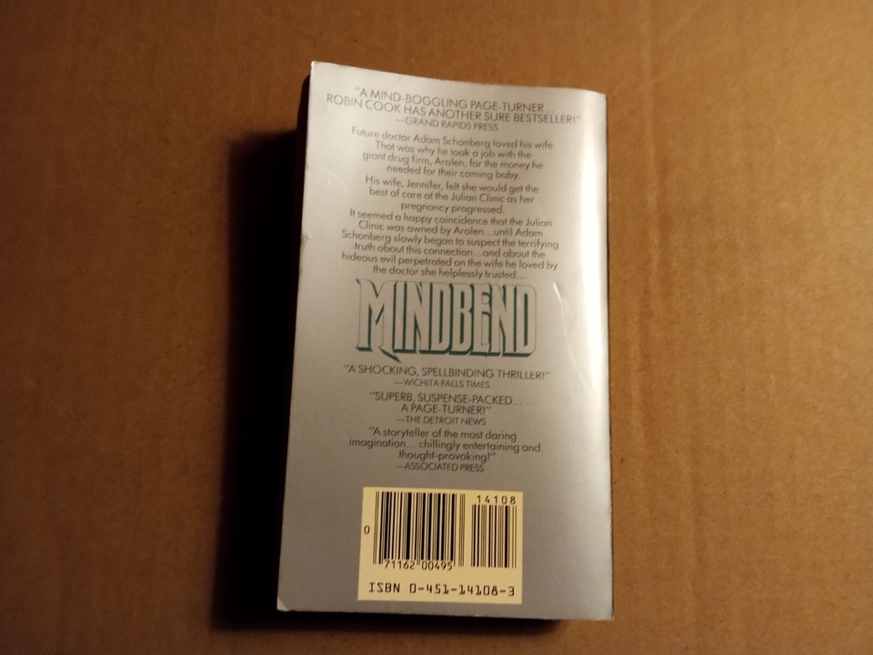 Mindbend - Robin Cook (1986, Paperback) 9780451141088| eBay
