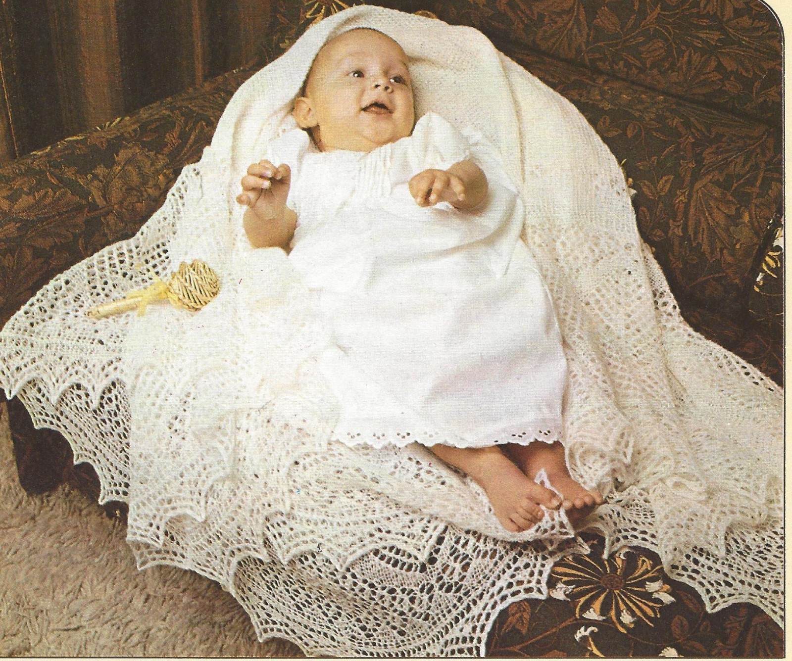 Shetland Lace Baby Shawl Knitting Pattern 1ply 60" square 831 | eBay UK