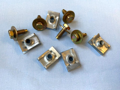 M6 SPIRE SPEED NUTS FASTENER SCREW BOLTS WITH WASHER THREAD BOLT TRIM ...