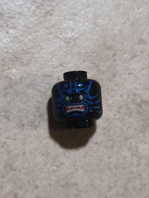 LEGO MINIFIGURE SINGLE SIDED BLACK HEAD WITH BLUE FACE AND FANGS 11829 ...