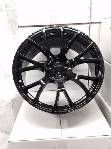 4 NEW Dodge SRT Hellcat 22" Gloss Black Wheels 22x9 OE 5x115 Charger ...