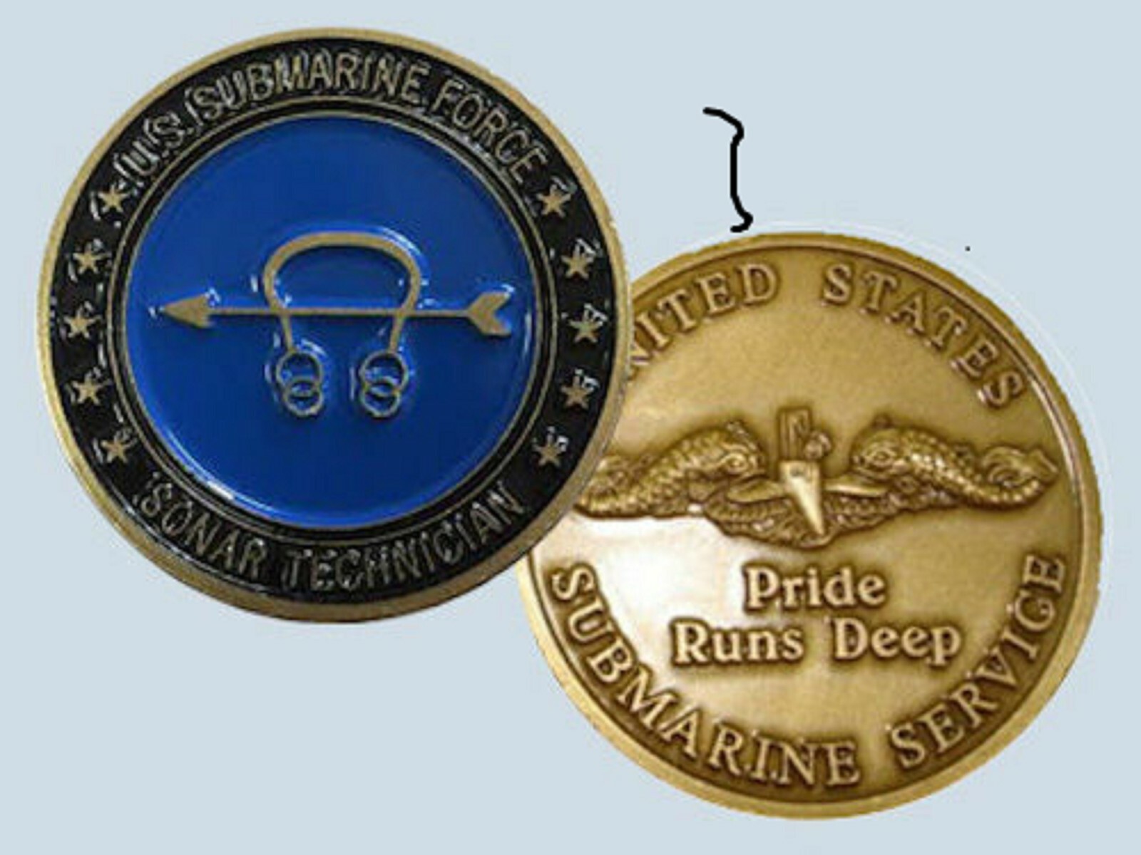 submarine rate sonar technician st logo navy challenge coin | eBay