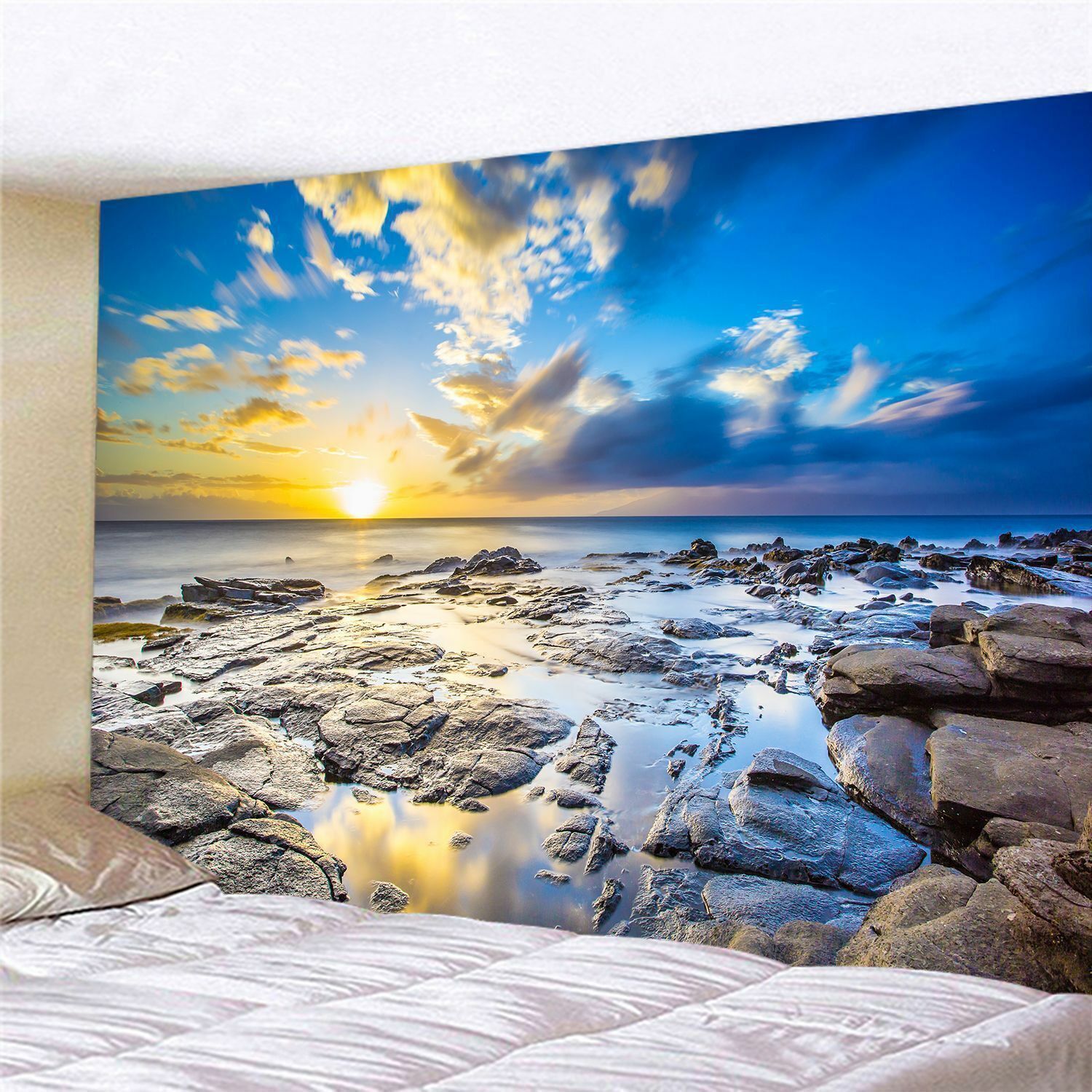 Large Night Star Tapestry Wall Hanging Throw Blanket Yoga Mat Bedspread ...