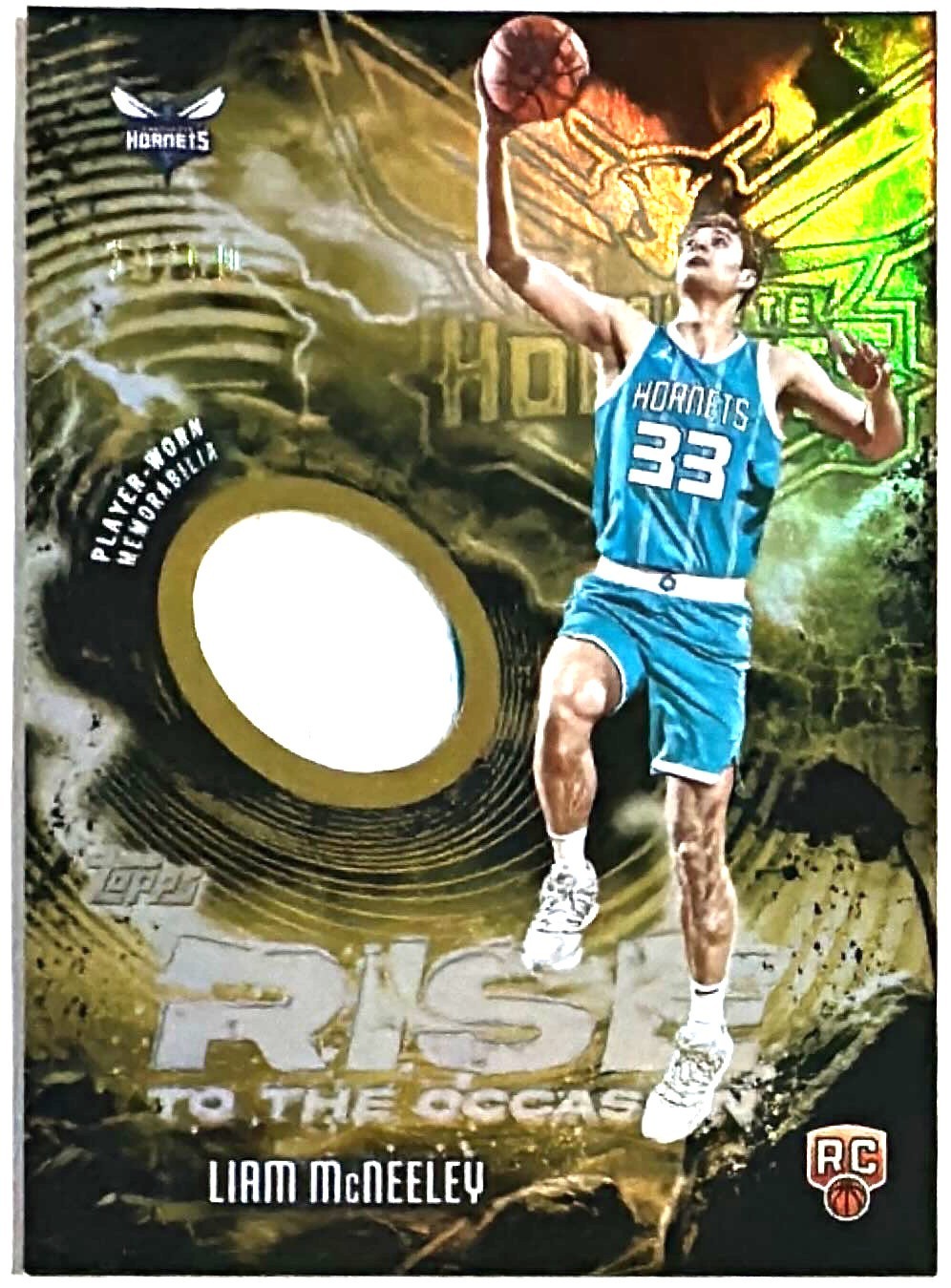 2025-26 Topps - Rise to the Occasion Relics Liam McNeeley #RTO-LM Gold ...