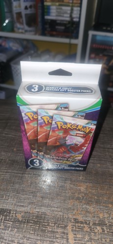 Pokemon Scarlet & Violet Paradox Rift Booster Hanger Box 3 Pack Cards ...