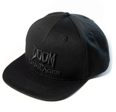DOOM The Dark Ages Snapback Hat Cap Black Embroidered Logo Adjustable ...