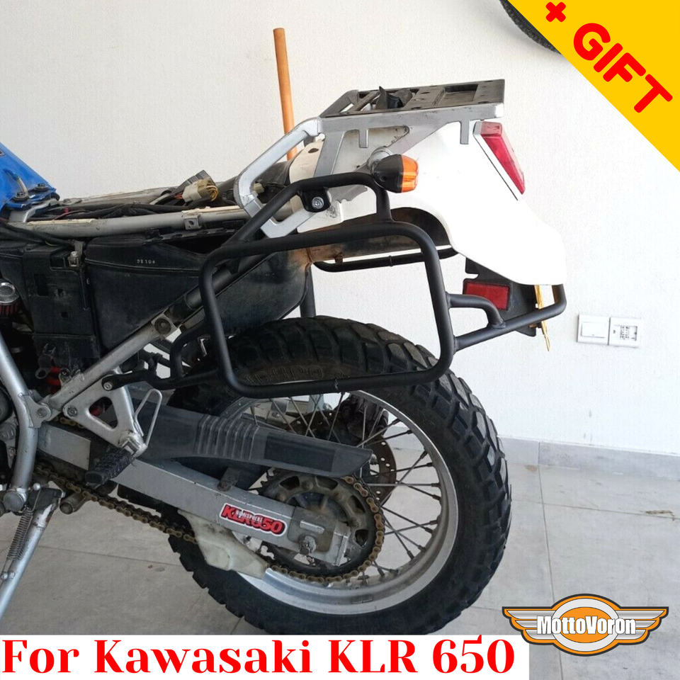 For Kawasaki KLR650 pannier rack KLR 650 KL-650A side carrier (1987 ...