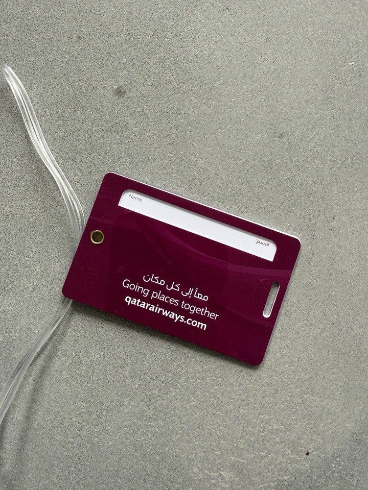 Qatar Airways - First Class Plastic Luggage Tag | eBay UK