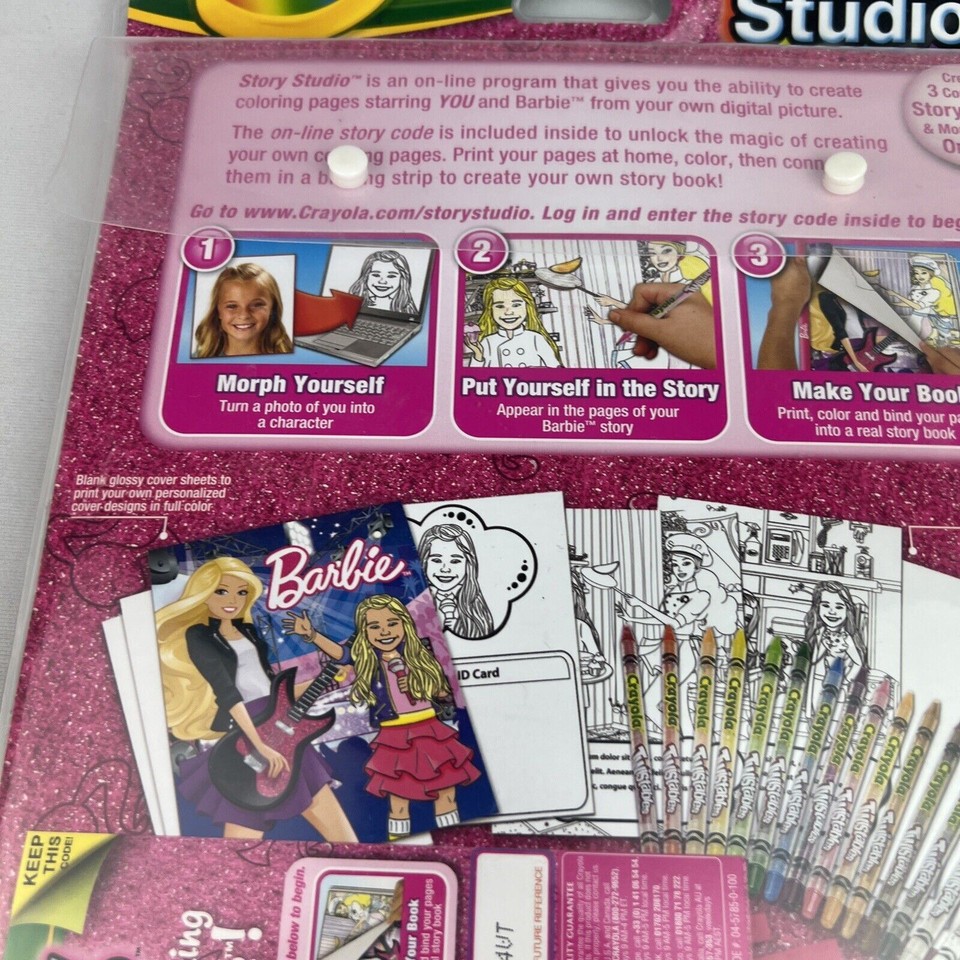Crayola Story Studio Barbie - Book Creation Kit - Pencils, Story Sheets ...