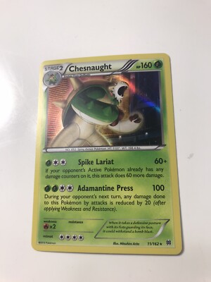 Pokemon XY Breakthrough Chesnaught 11/162 Holo Foil Rare Card NM | eBay