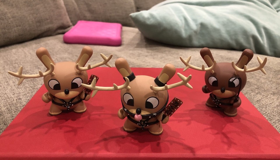 Dunny 3” Holiday Naughty Reindeer Set Chuck Boy - Extremely Rare | eBay