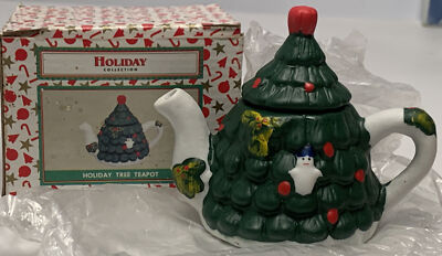 3-1/2" Tall, Holiday Tree Teapot - New Old Stock Hoilday Collection | eBay