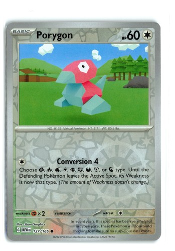 Porygon 137/165 151 Reverse Holo Pokemon TCG NM-LP | eBay
