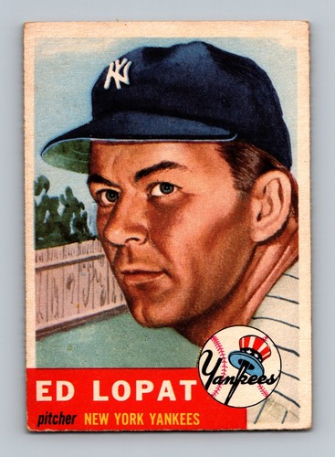 1953 Topps #87 Ed Lopat VGEX-EX Vintage Baseball Card | eBay
