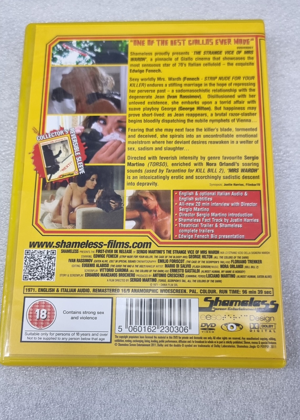 Shameless Screen Edition The Strange Vice Of Mrs Wardh DVD | eBay UK