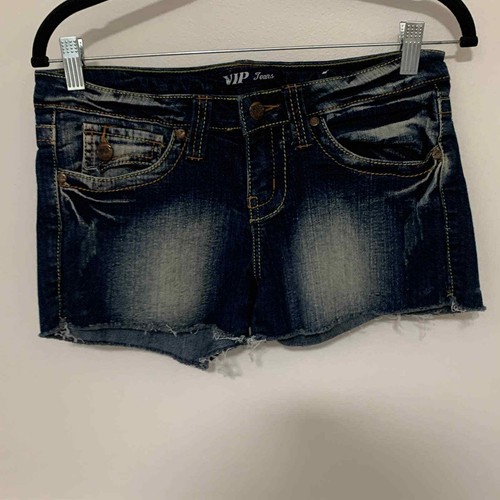 VIP Jeans Cut Off Denim Shorts Juniors 5/6 Blue Dark Wash Low Rise 5 ...