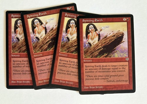 Spitting Earth (4) LP Mirage MTG Magic the Gathering | eBay