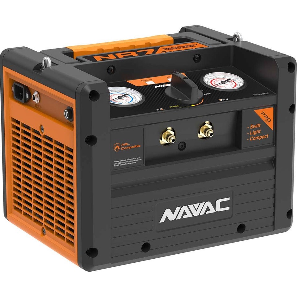 NAVAC NR7 Pro Series Brushless DC Recovery Unit, Twin-Cylinder System ...