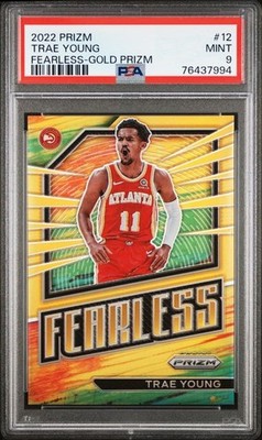 2022 PANINI PRIZM FEARLESS #12 TRAE YOUNG FEARLESS-GOLD /10 PSA 9 QT | eBay