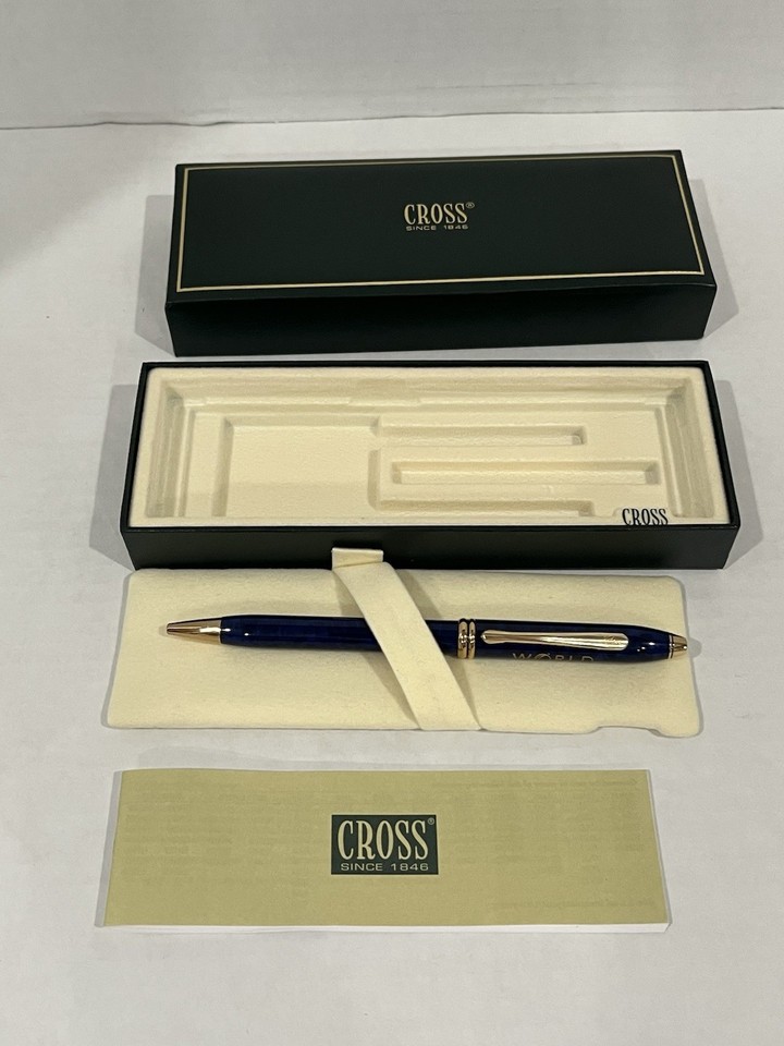 CROSS CENTURY II PRESTIGE BALLPOINT PEN BLUE MARBLED LACQUER | eBay