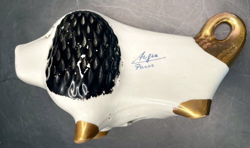 Vintage Capodimonte Porcelain Argia Paris Signed Hound Dog Figurine | eBay