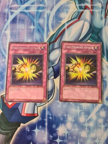 Yugioh - Two Pronged Attack *Rare* 1st Edition - LOB-A061 - MINT | eBay ...