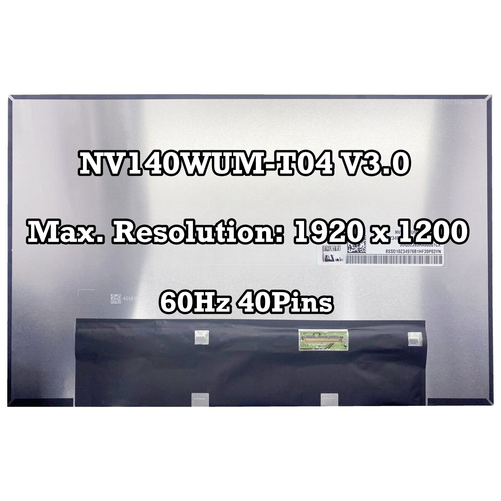 NV140WUM-T04 V3.0 PN SD10Z34976 FRU 5D10V82444 LCD LED Screen 1920x1200 ...