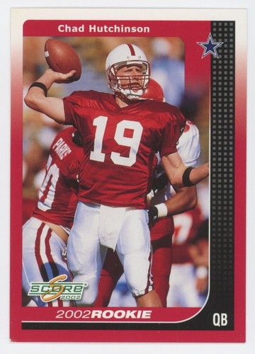 2002 Score #260 Chad Hutchinson Rookie Football Card | eBay