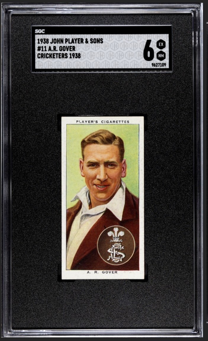 1938 John Player & Sons Cricketers Tobacco Alfred Gover #11 SGC 6 EX-NM ...