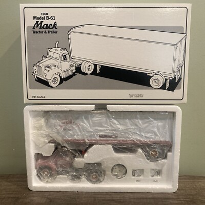 First Gear Mack Model B-61 Tractor & Trailer Wells Cargo 19-1428 | eBay