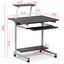 Rolling Computer Desk Workstation Writing Table w/Printer Shelf Small ...