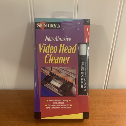 Sentry VHS/VCR Video Head Cleaner Non-Abrasive w/Cleaning Fluid ...