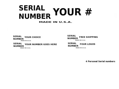 Serial Number Kit guitar decal head stock Restoration water slide Logo ...