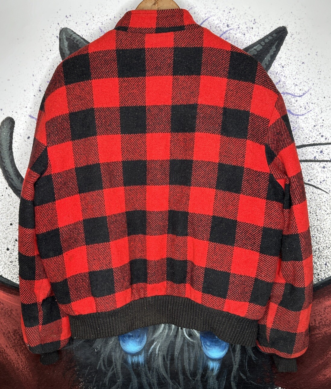 Vintage Cal Craft Sherpa Lined Buffalo Plaid Wool Bom… - Gem