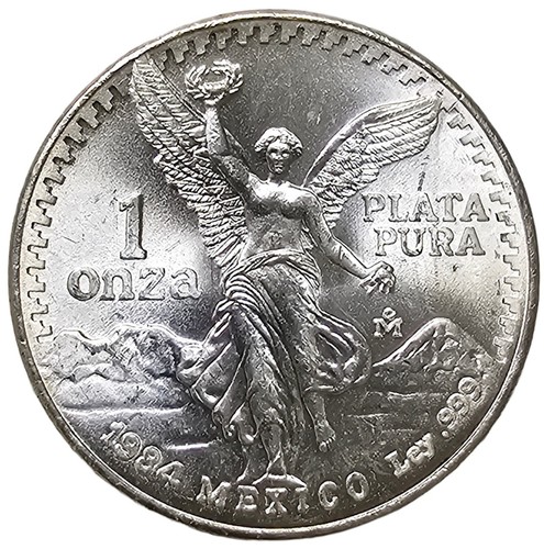1984 Mexico Libertad 1 oz .999 Fine Silver One Onza Plata Pura Bullion ...
