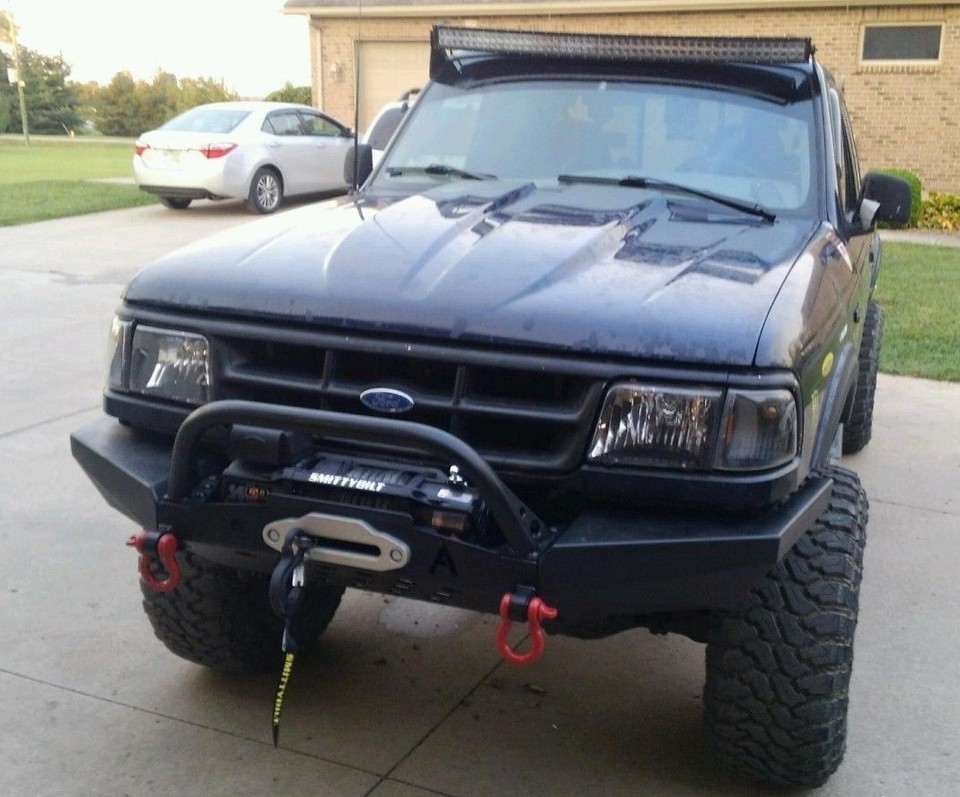 Elite Ford Ranger Modular Front Winch Bumper with Bull Bar 1993-1997 | eBay