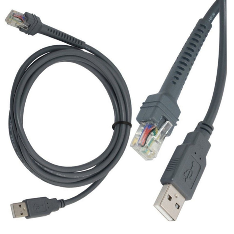 Scanner USB Data Cable CBA-U01-S07ZAR Fits For Zebra LS 2200 symbol ...