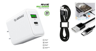 FOR TCL 30z 4188C / TCL 30 LE T602DL 20W PD Wall Charger + 3FT Mirco ...