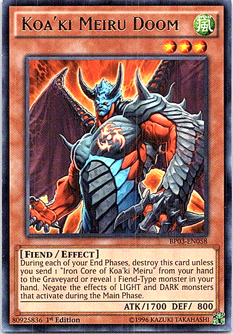 Koa'Ki Meiru Doom BP03-EN058 Yu-Gi-Oh! Card Light Play 1st Edition | eBay