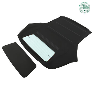 Black Convertible Soft Top Clear Heated Glass Window For BMW 3 Series ...