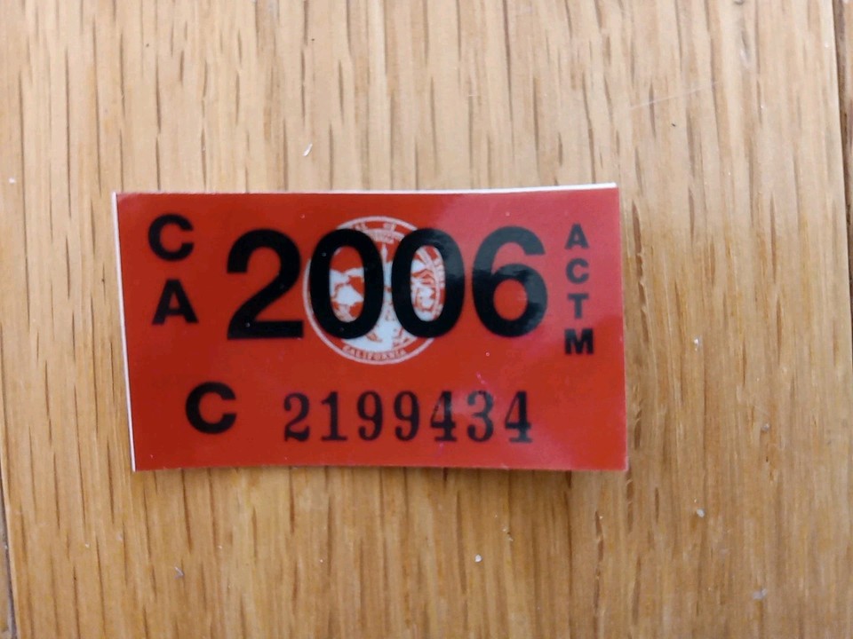 New 2006 California License Plate Year Sticker | eBay