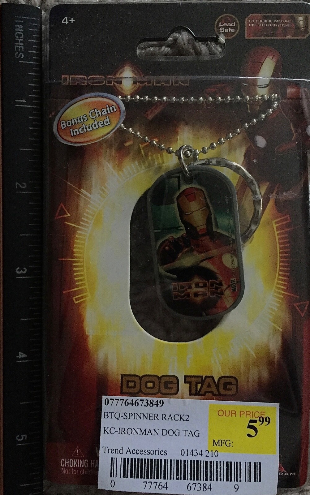 Marvel Iron Man Dog Tag/key Ring | eBay