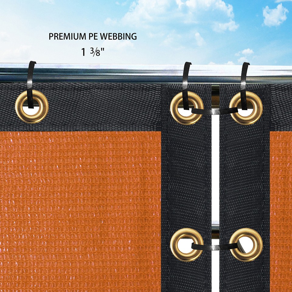 Houssity 6 FT Orange Fence Privacy Screen for Chain Link Fence Carport ...