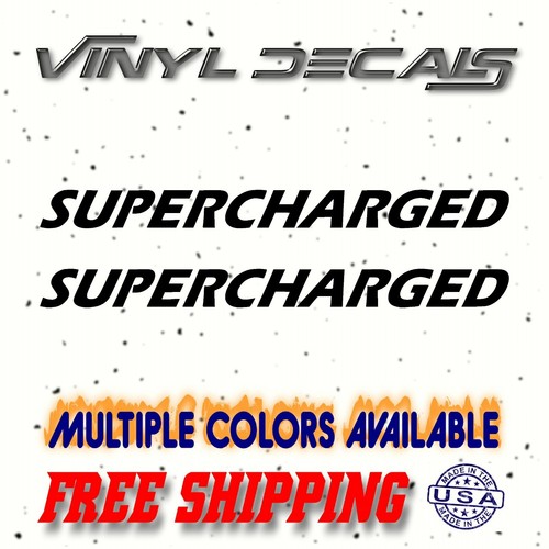 x2 Supercharged Vinyl Sticker Decal / car truck window racing trailer ...