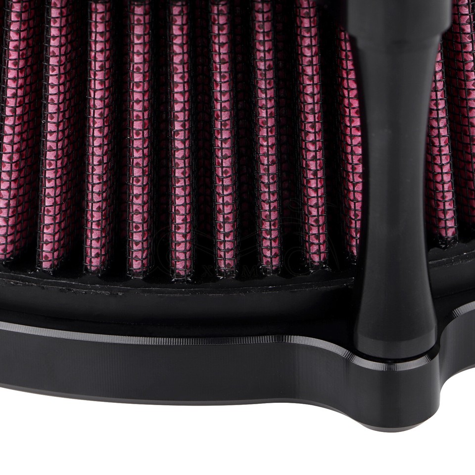 Motorcycle Skull Air Cleaner Red Intake Filter For Harley Dyna Heritage ...