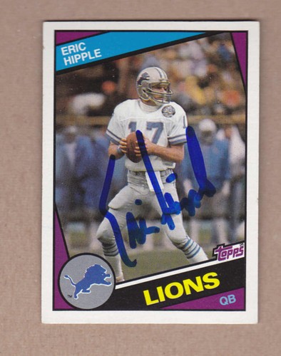 Eric Hipple signed 1984 Topps card# 255-Detroit Lions | eBay