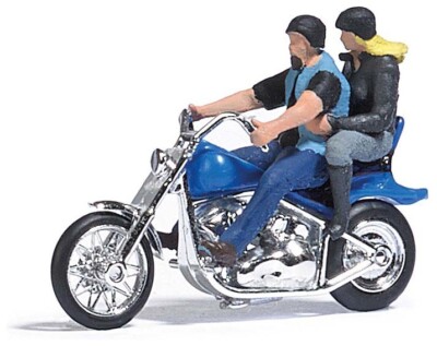 HO Scale Accessories - 7860 - Action set - US motorcycle with biker ...